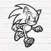 Sonic Outline Svg, Sonic Outline Png, Sonic Svg, Sonic the Hedgehog Svg ...