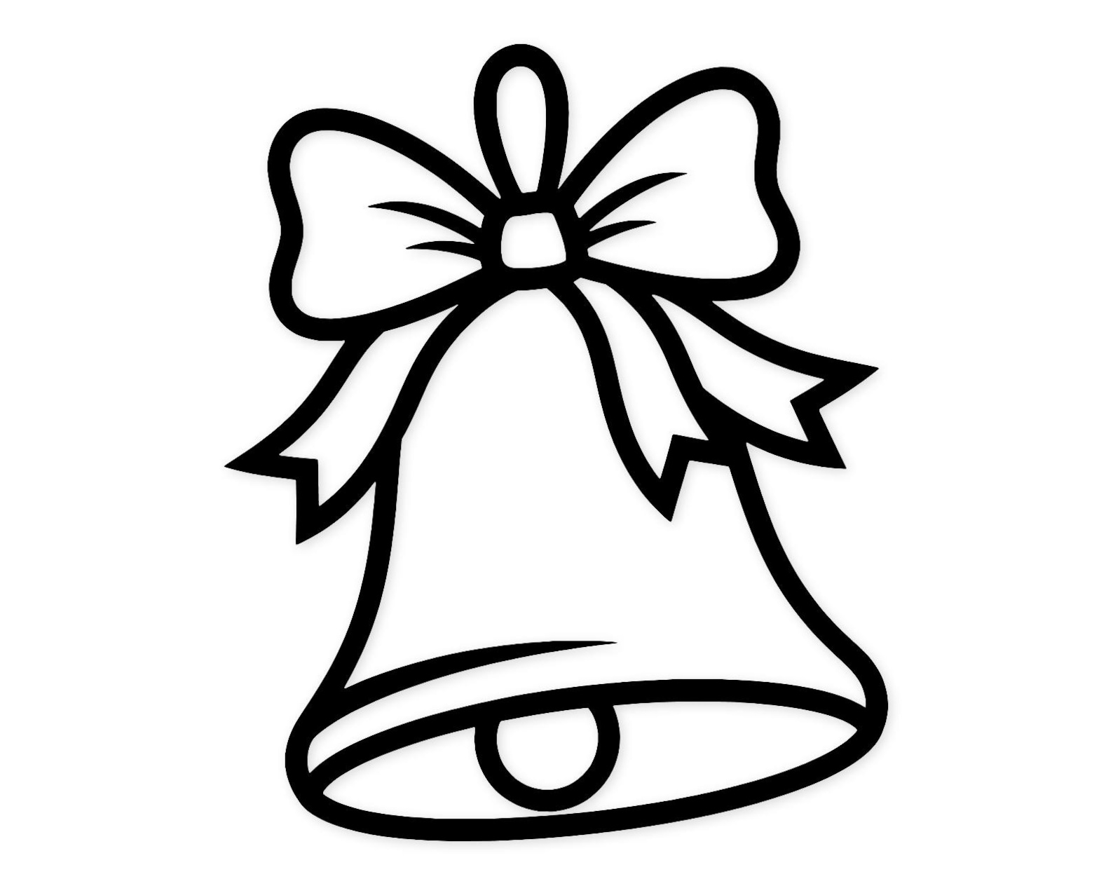 Bel met strik Svg Png: klaar digitaal ontwerp voor Cricut Silhouette ...