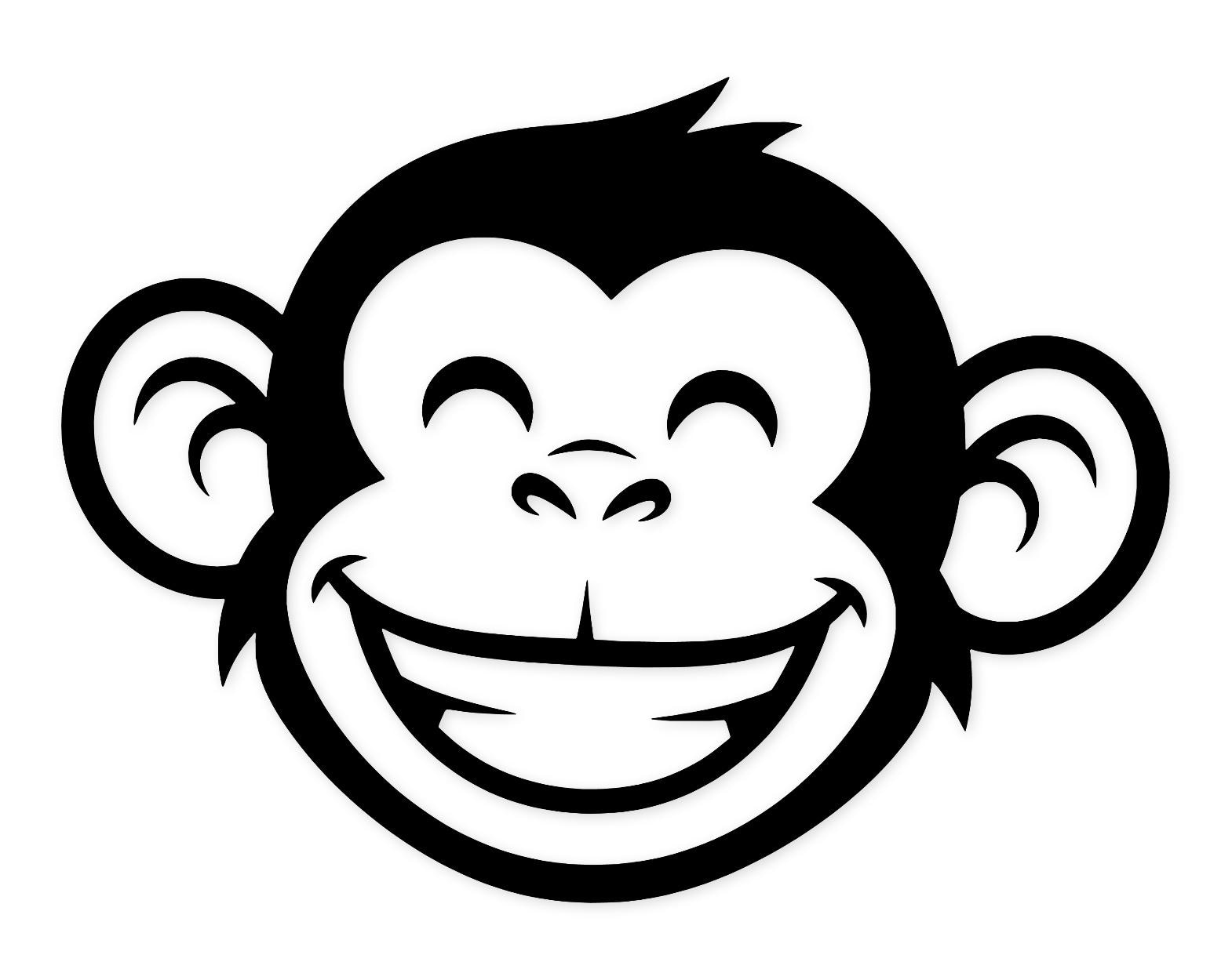 Monkey Goofy Smile Silhouette Svg Png: Cut Ready Digital Design for ...