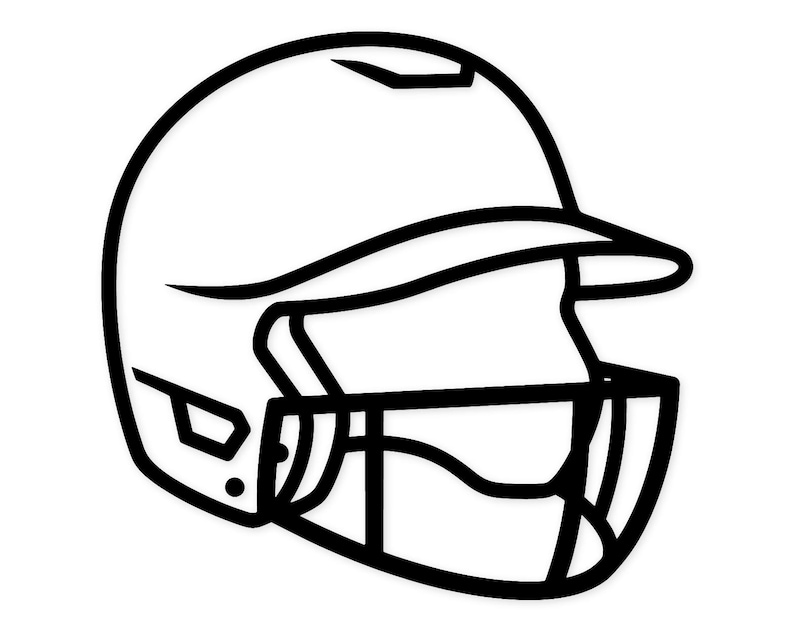 Softball Helmet Svg Png: Cut Ready Digital Design for Cricut Silhouette ...