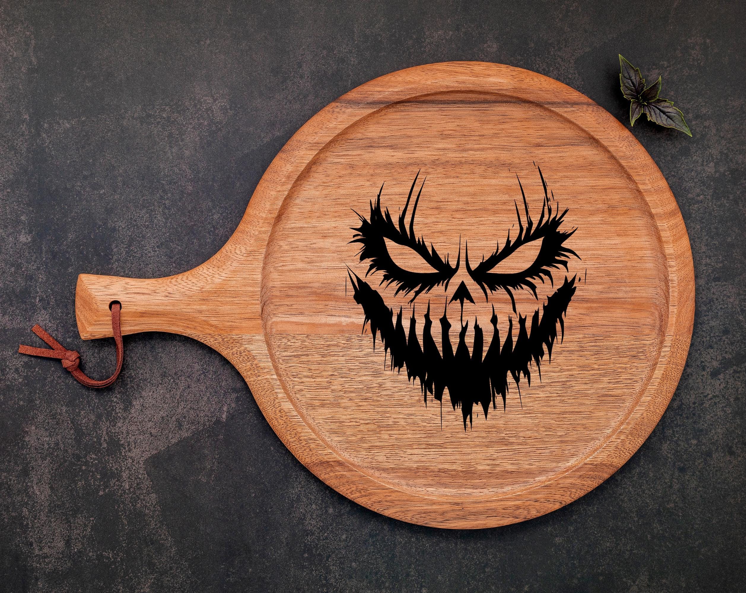 Halloween Svg, Spooky Halloween Face SVG, Eerie Halloween Silhouette ...