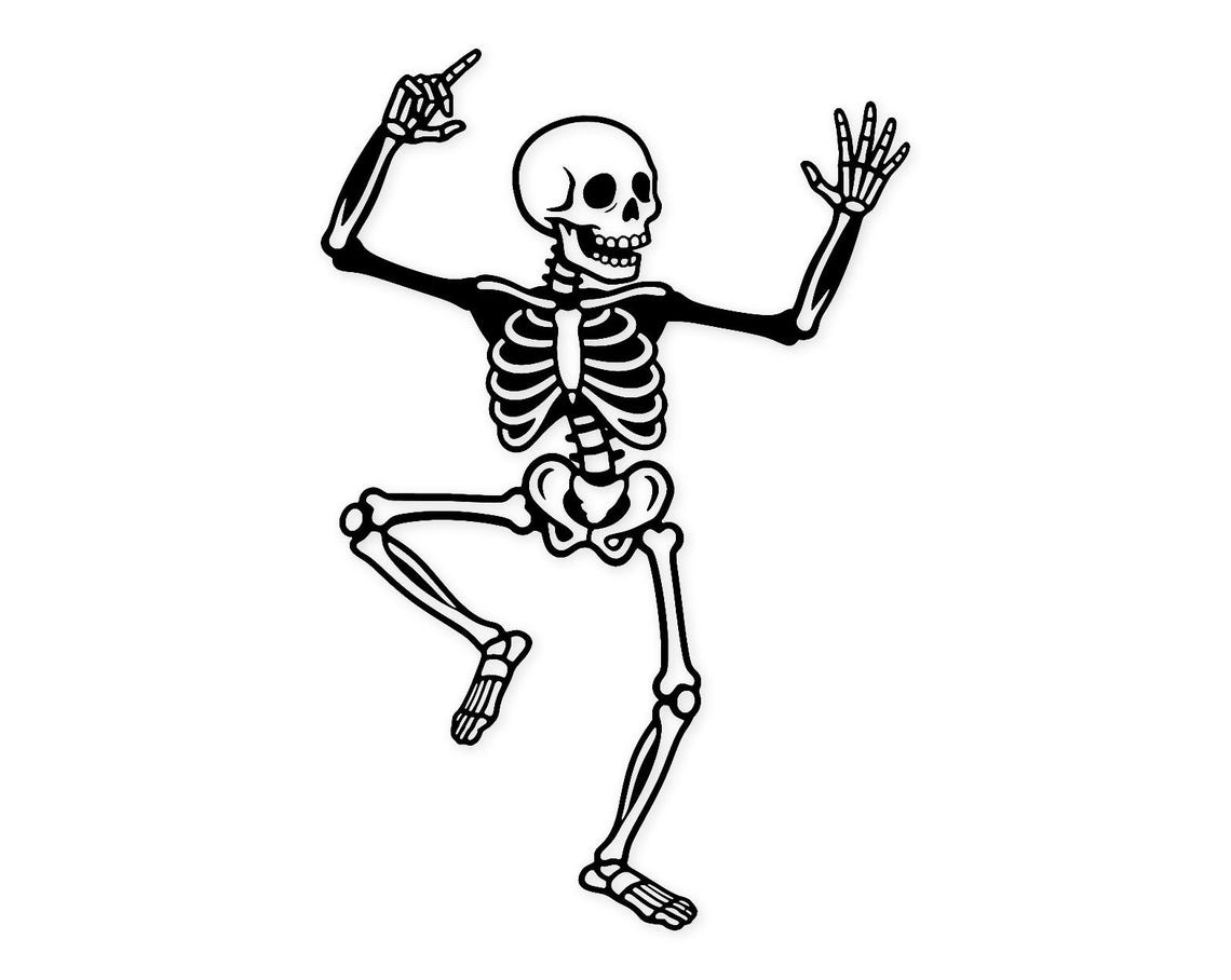 Silly Skeleton Svg Png: Playful Cut File for Halloween - Etsy