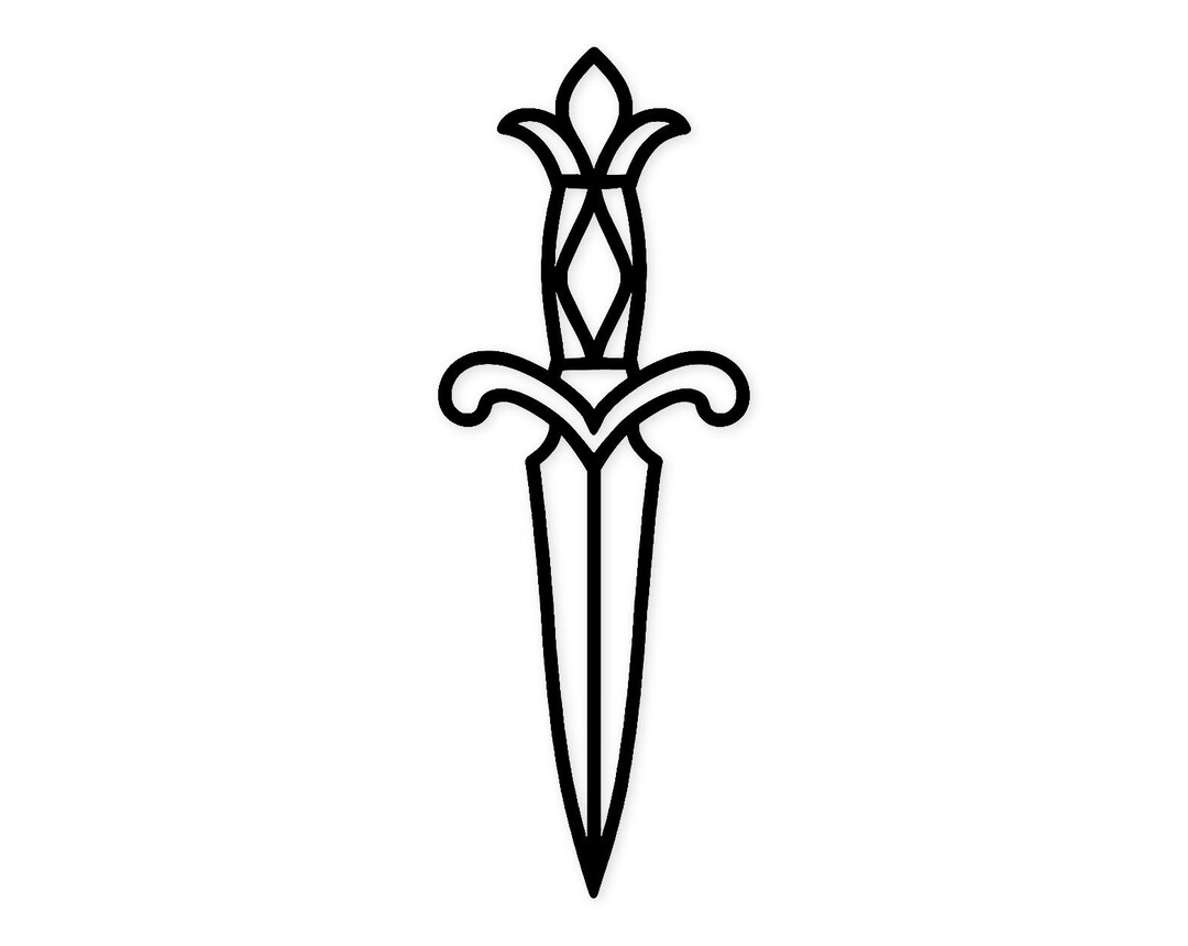Demon Hunter's Dagger Silhouette Svg Png: Cut Ready Digital Design for ...