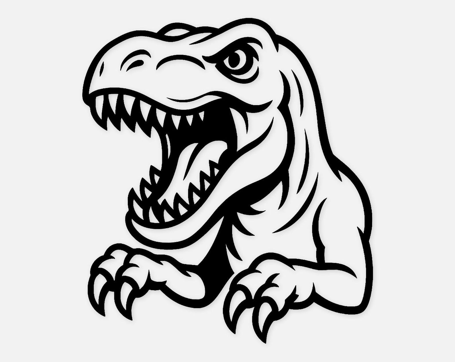 Roaring T-rex Dinosaur Svg and Png | Fierce Dino Graphic Design for ...