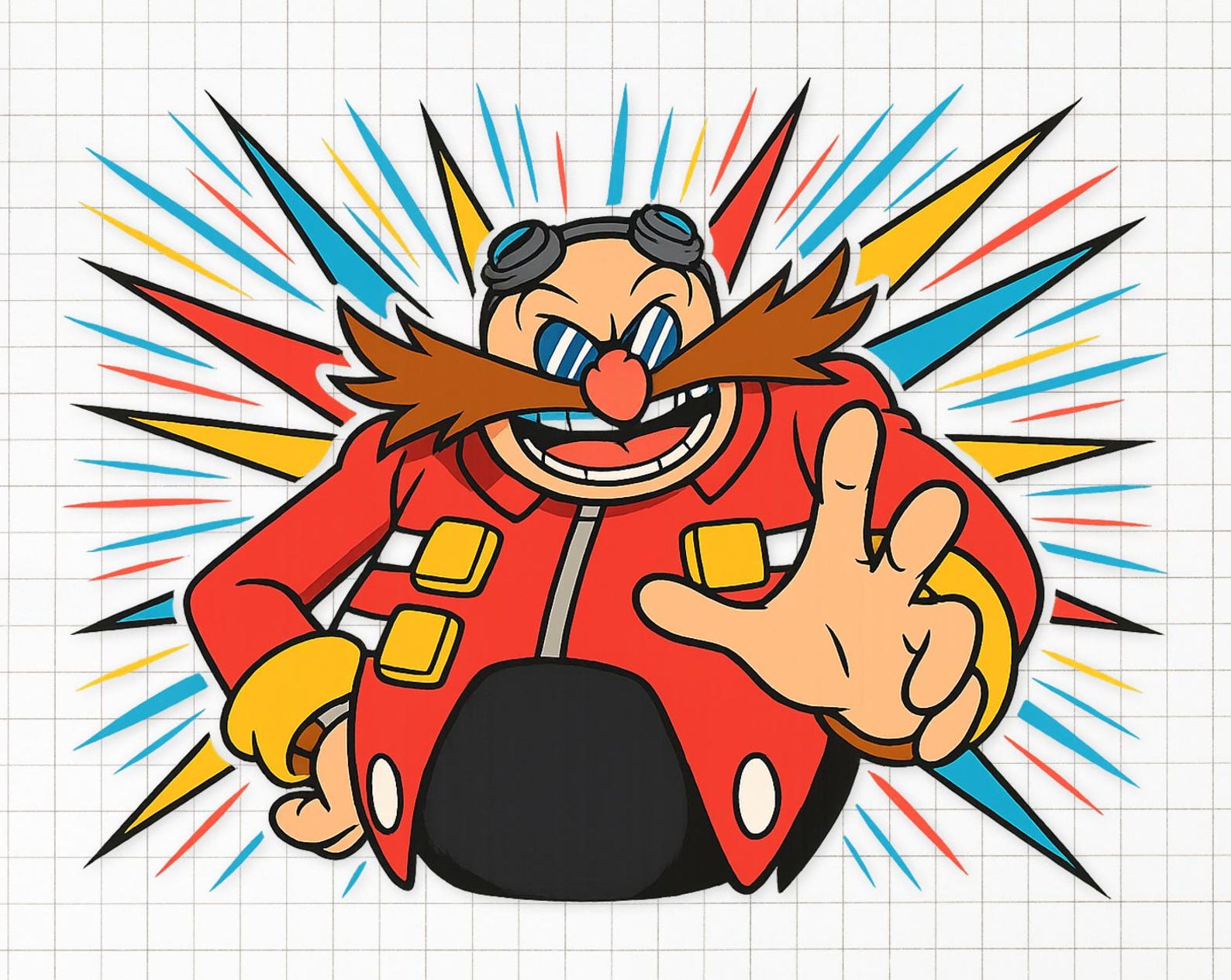 Dr. Eggman Digital Art: Png Colorful Comic Style - Etsy