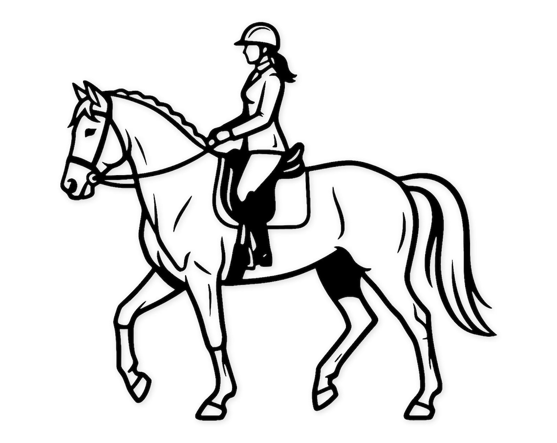 Graceful Rider Svg Png: Elegant Digital Design for Crafting - Etsy