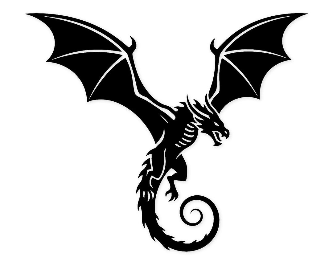 Flying Dragon Svg Png: High Contrast Cut File for Cricut and Silhouette ...