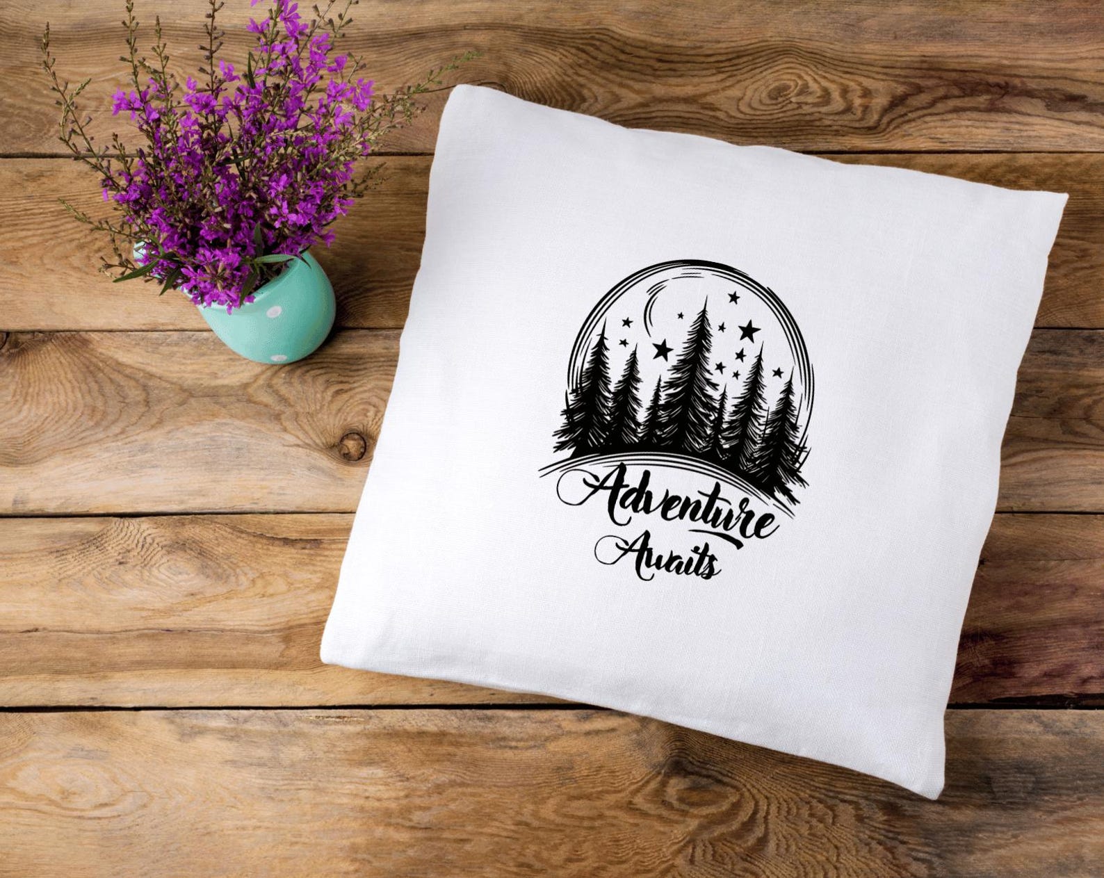 Adventure Awaits SVG, Forest Mountain Scene SVG, Outdoor Adventure SVG ...