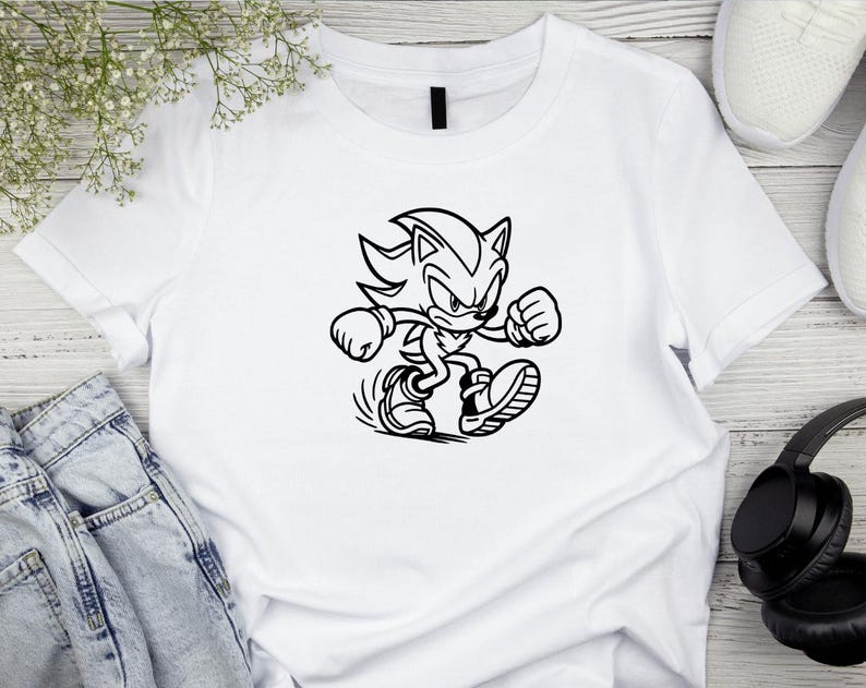 Shadow the Hedgehog SVG PNG | Angry Shadow Vector Outline | Sonic Rival ...