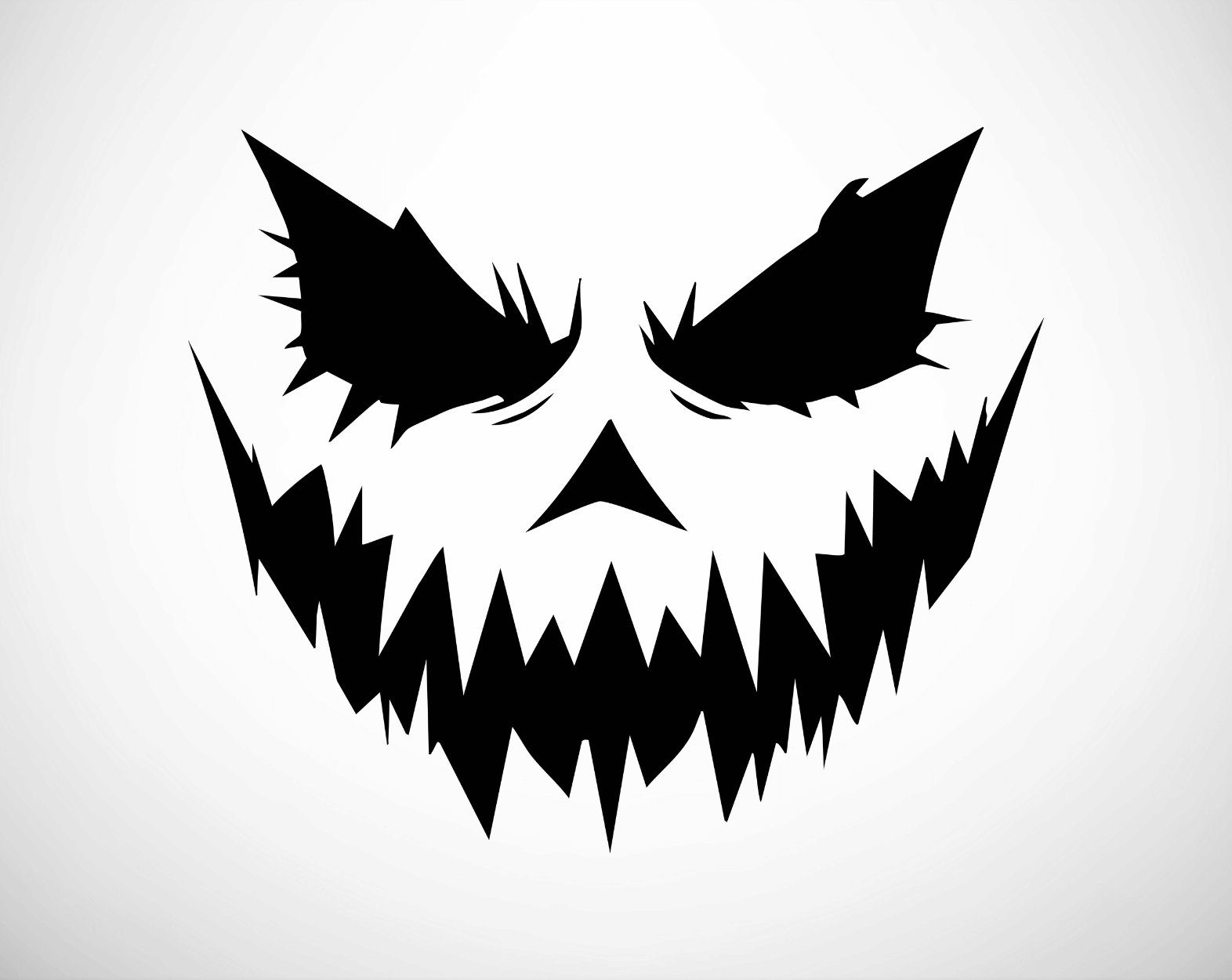 Halloween Svg - Jack-o'-lantern Scary Face SVG | Pumpkin Carving Face ...