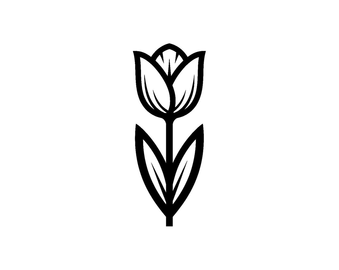 Bold Tulip Line Art Svg | Floral Vector Png for T-shirt Designs & More ...