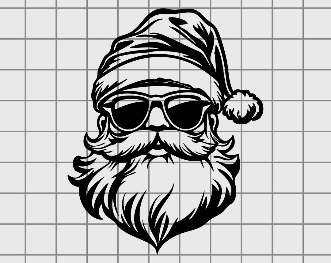 Christmas Svg, Santa Claus Outline SVG, Christmas Cut File, Festive ...