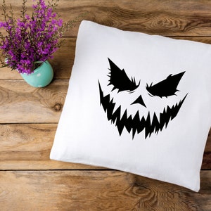Halloween Svg - Jack-o'-lantern Scary Face SVG | Pumpkin Carving Face ...