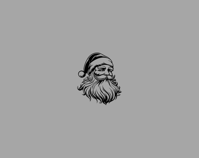 Christmas Classic Santa Claus Outline SVG, Christmas SVG Cut File ...