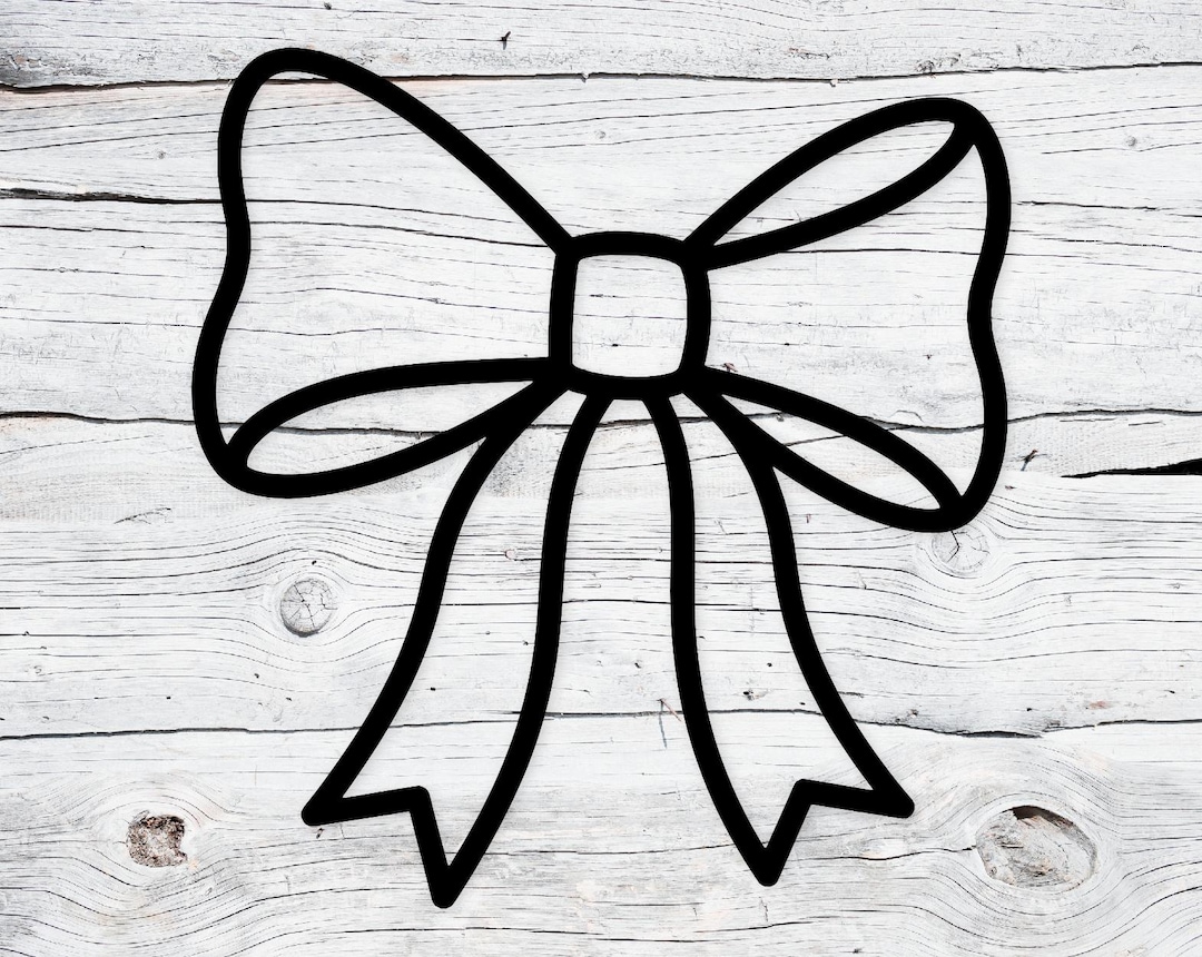 Bow Svg: Minimalist Design for Present Toppers - Etsy