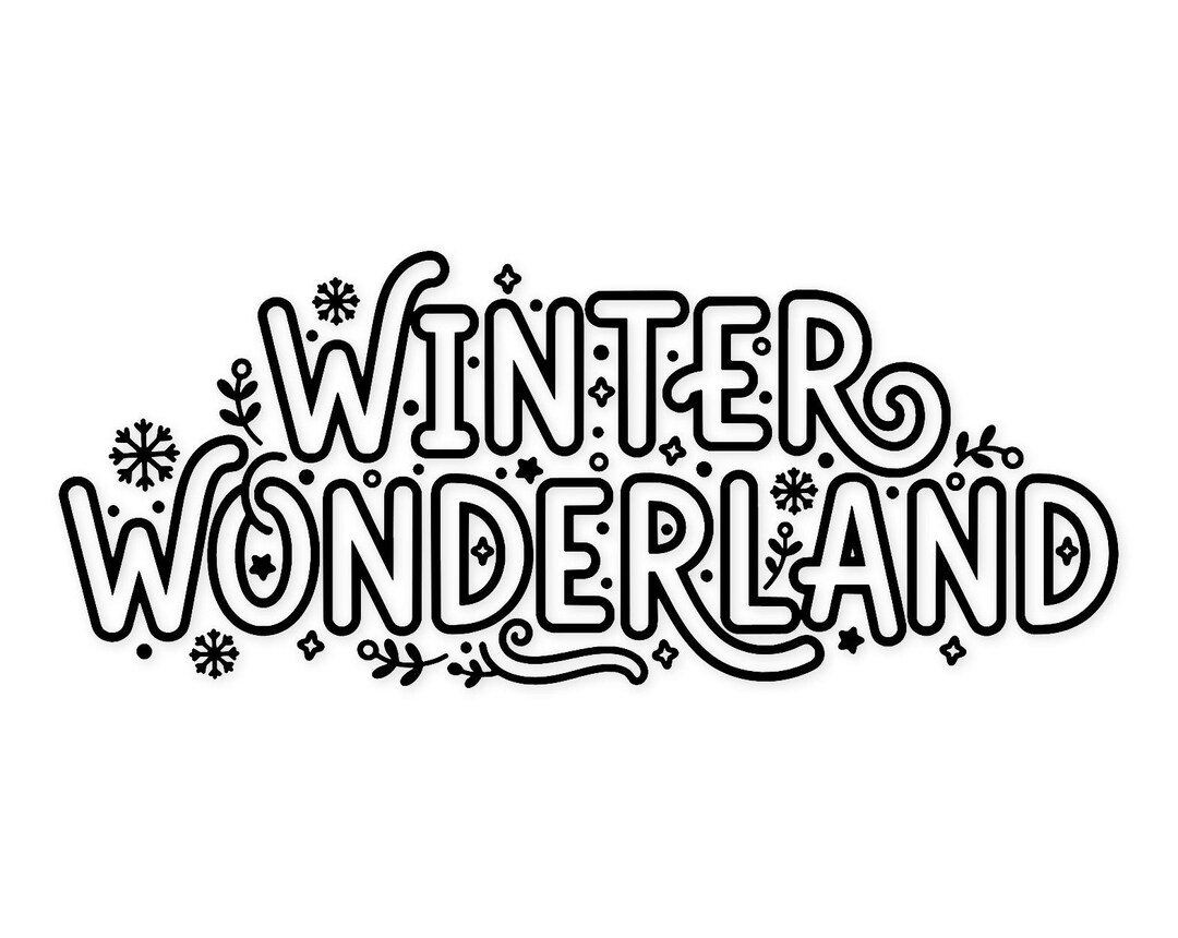 Winter Wonderland Typography Svg Png: Hand-drawn Design for Mugs - Etsy