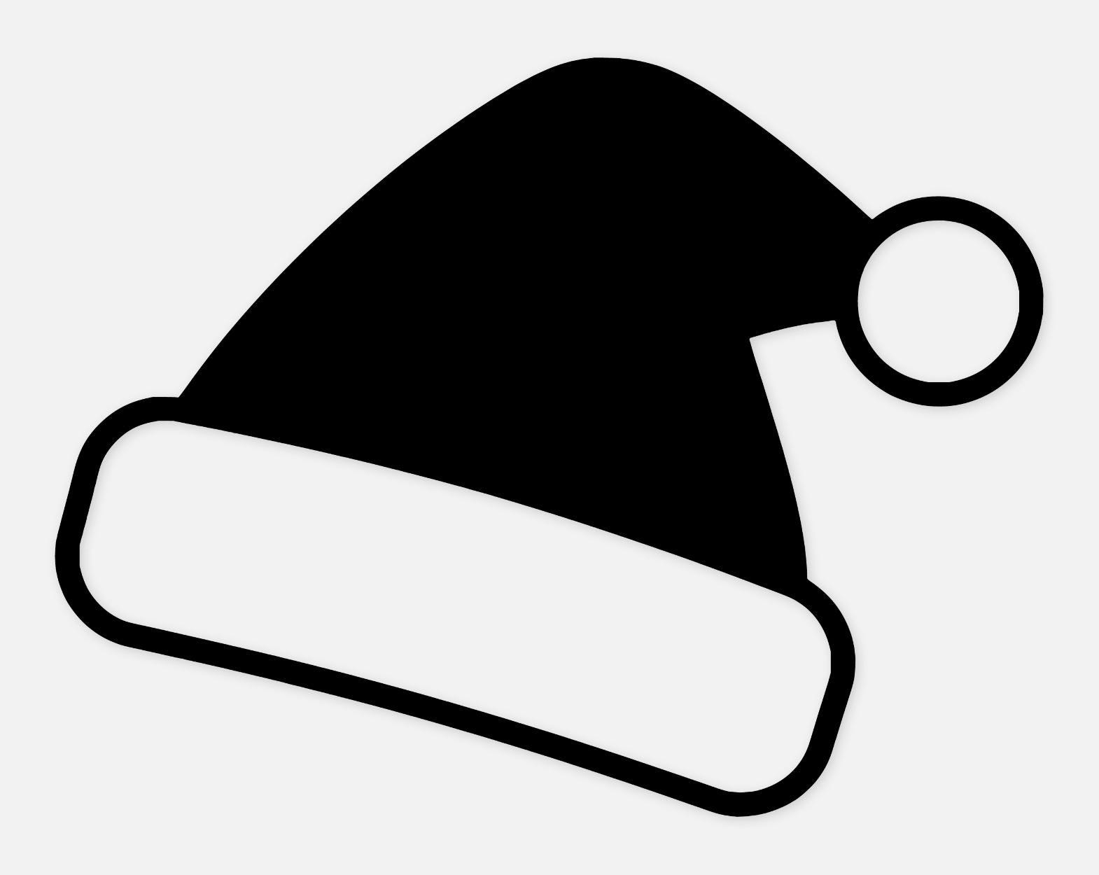 Santa Hat Side Profile Svg Png: Cut Ready Digital Design for Cricut ...