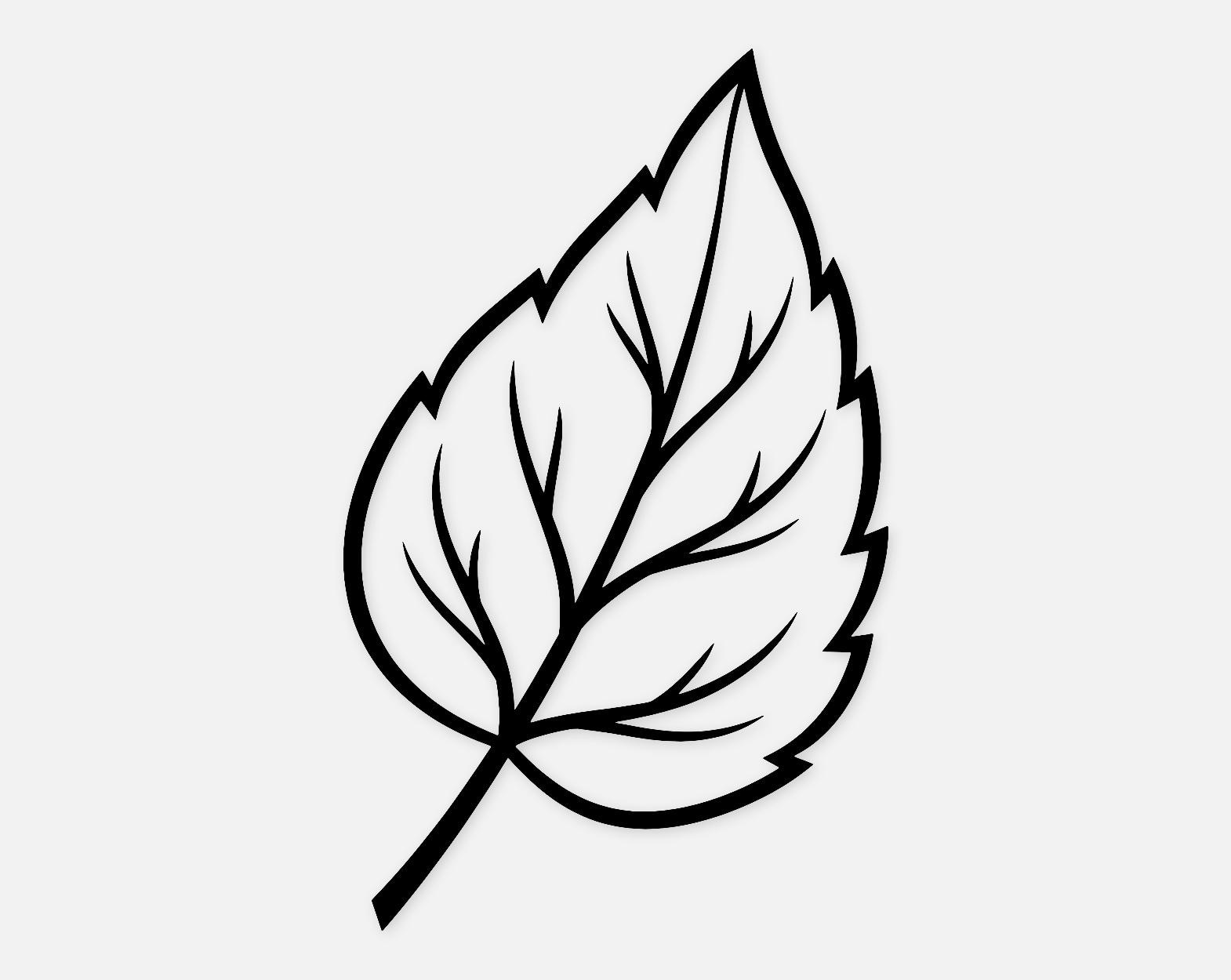Stylized Leaf Outline Svg Png: Cut Ready Digital Design for Cricut ...