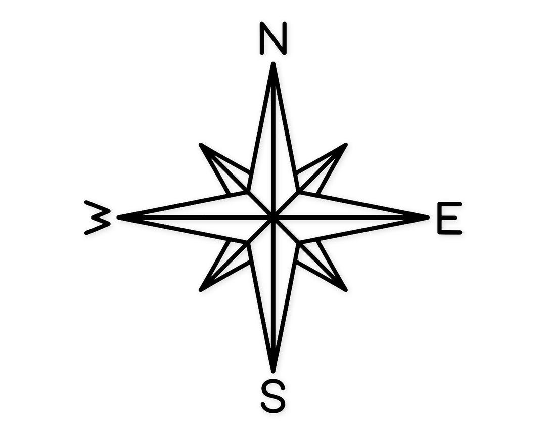 Compass Rose Svg Png: Design minimalista per progetti di taglio - Etsy ...
