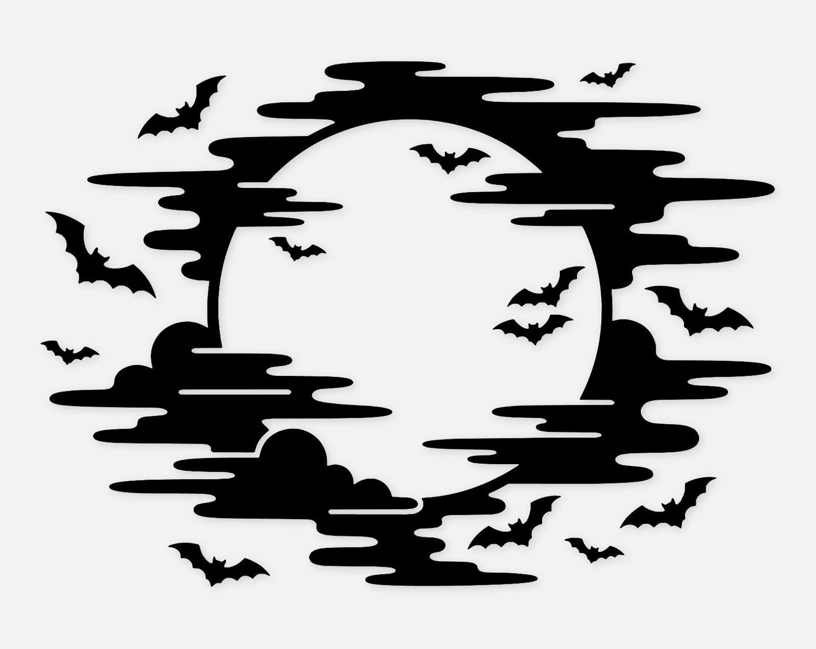 Mysterious Night Svg Png: Elegant Silhouette for Halloween Decor - Etsy