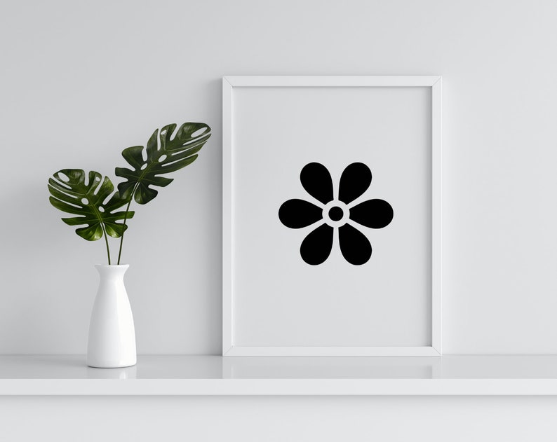 Flower SVG & PNG - Modern Floral Line Art for Crafting, T-shirts, and ...