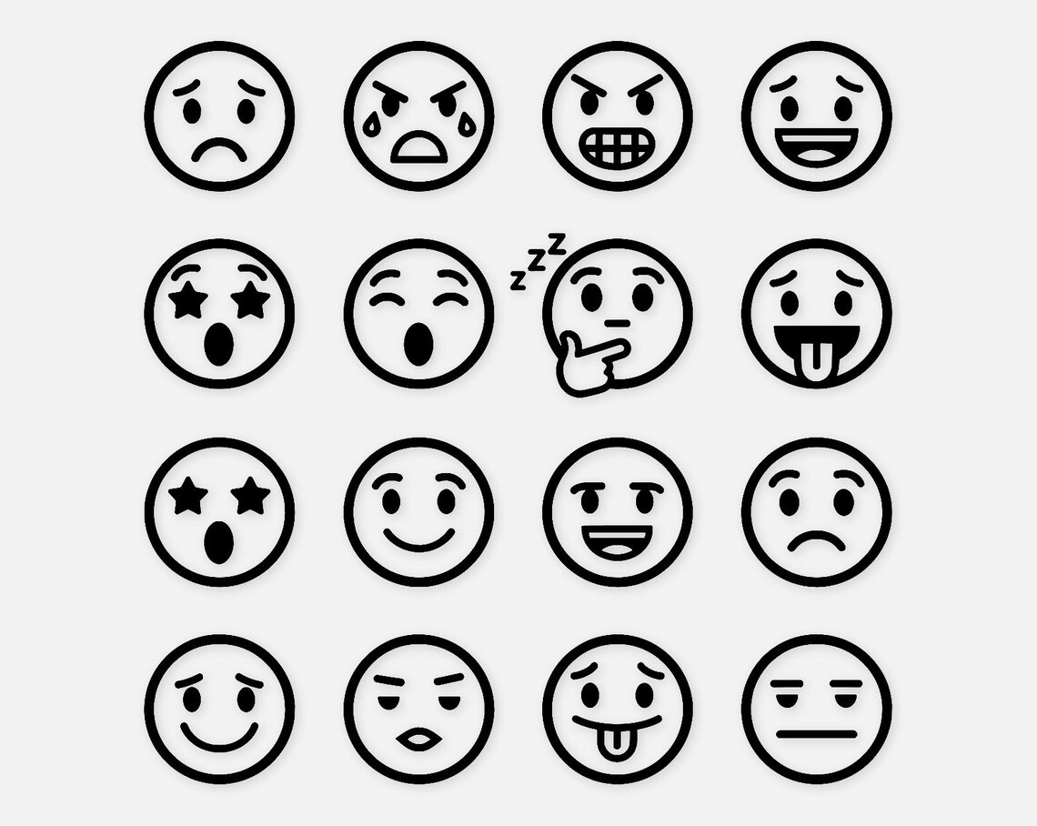 Smiley Faces Svg Png: Cute and Bold Designs for Crafts - Etsy