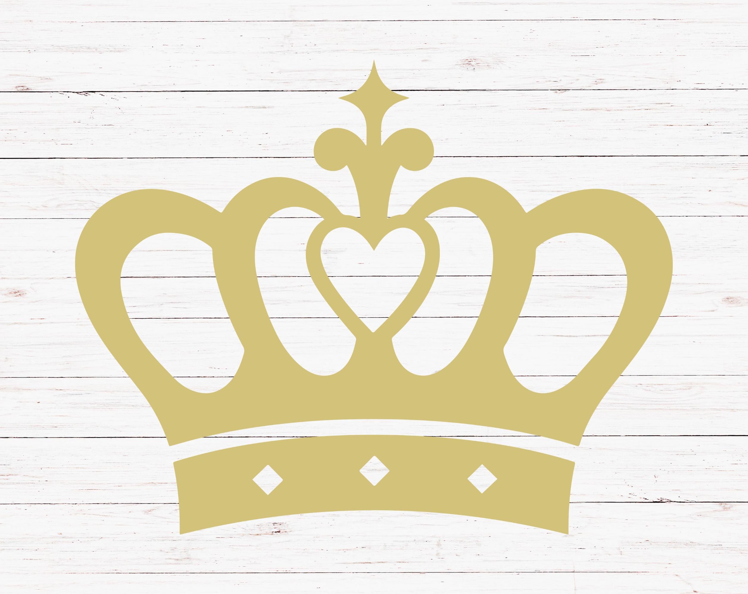 Gold Crown SVG PNG | Royal Heart Crown Clipart | Princess King Queen ...