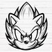 Sonic Face Svg, Sonic Svg, Sonic Head Svg, Sonic Outline Svg, Sonic the ...