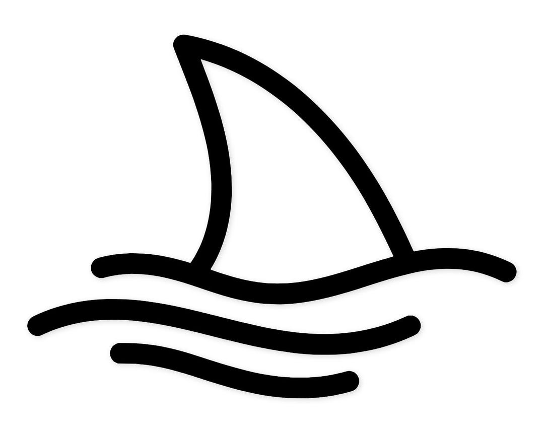 Shark Fin Breaching Svg Png: Cut Ready Digital Design for Cricut ...