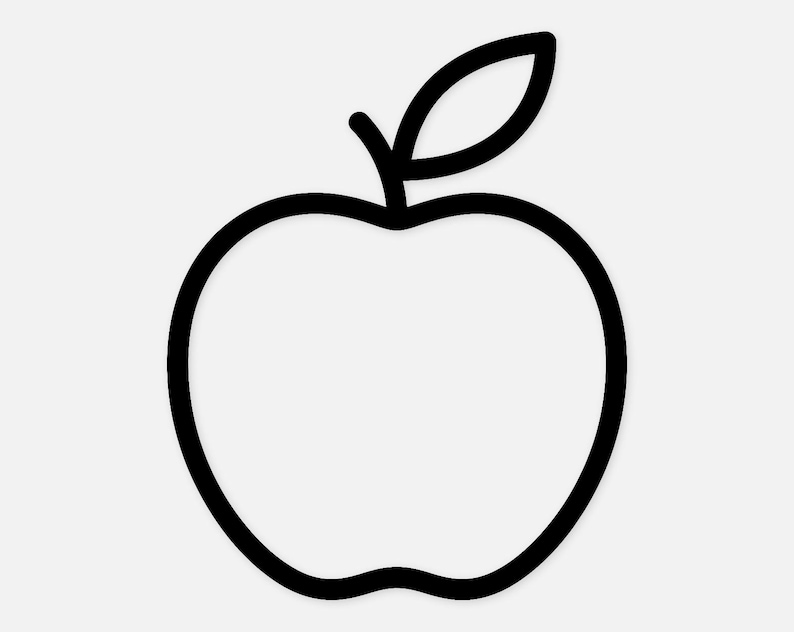 Apple Icon Svg Png: Cut Ready Digital Design for Cricut Silhouette - Etsy