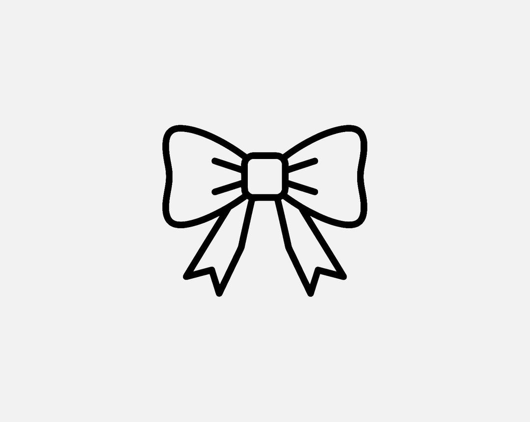 Simple Bow Svg: Black and White Vector Bow Clipart for Crafts, Logos ...