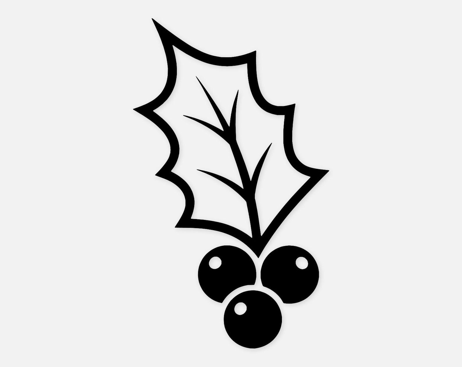 Icona foglia di agrifoglio Svg Png: design audace per progetti natalizi ...
