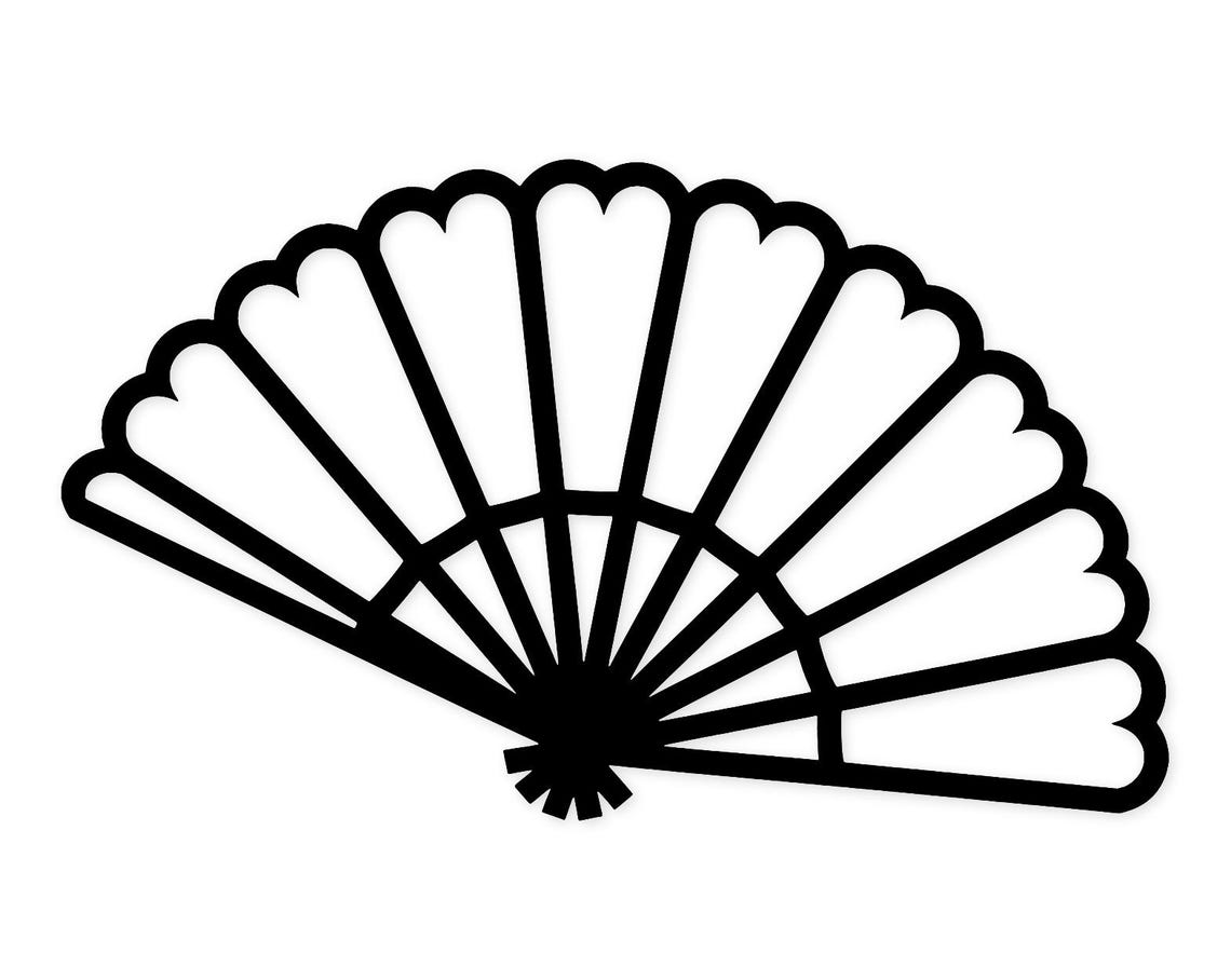 Fan Spread Svg Png: Clean Line Art for Crafting - Etsy