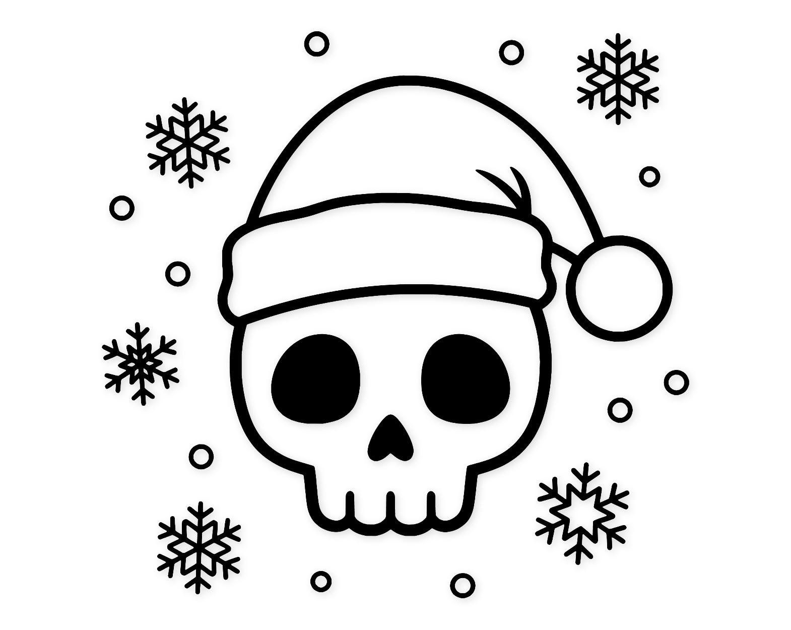 Snowy Skull Svg Png: Cute Winter Design for Holiday Crafts - Etsy