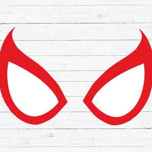 Spiderman Svg, Spiderman Eyes Svg With Red Outline, Layered Spiderman ...