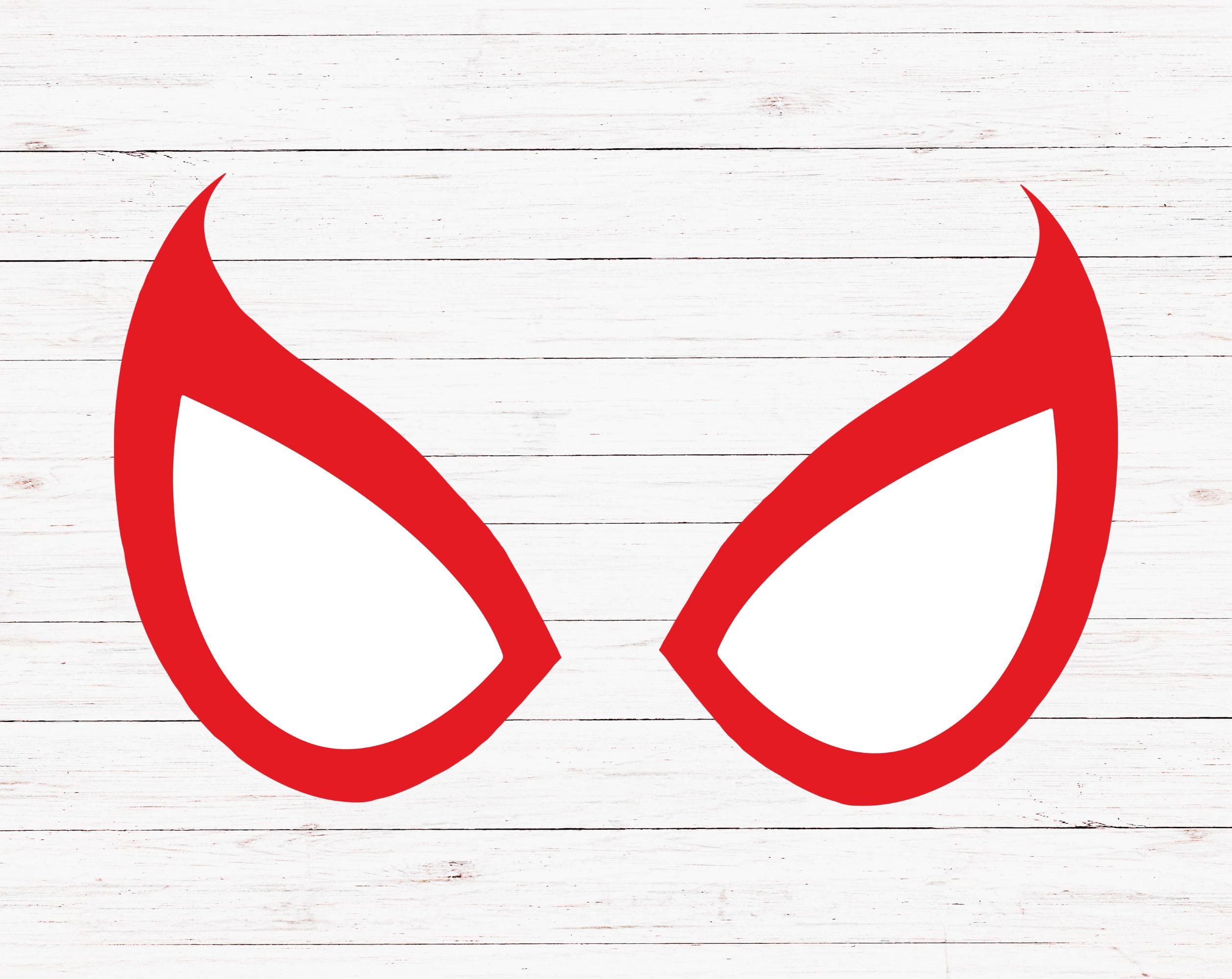 Spiderman Svg, Spiderman Eyes Svg With Red Outline, Layered Spiderman ...