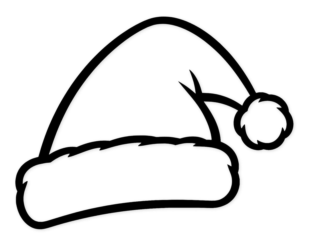 Santa Hat Svg Png: Minimalist Design for Holiday Projects - Etsy