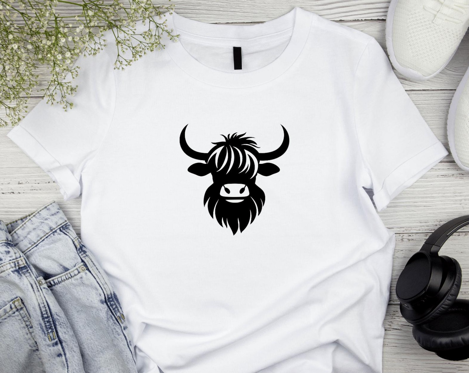 Highland Cow Svg, Highland Cow Silhouette Svg Highland Cow Outline Svg ...