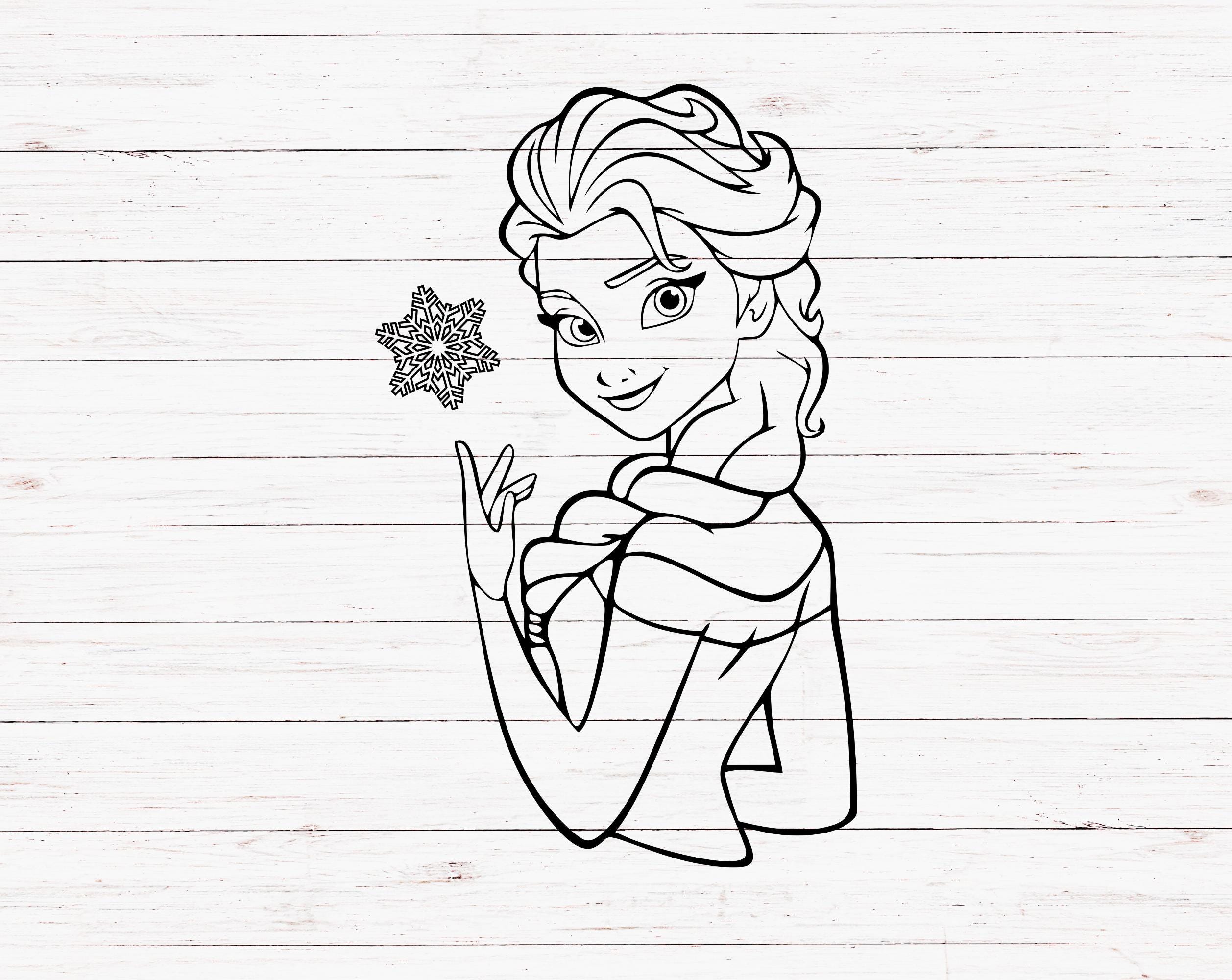 Elsa Svg, Layered Elsa Svg, Frozen Elsa Svg, Winter Princess SVG, Ice ...