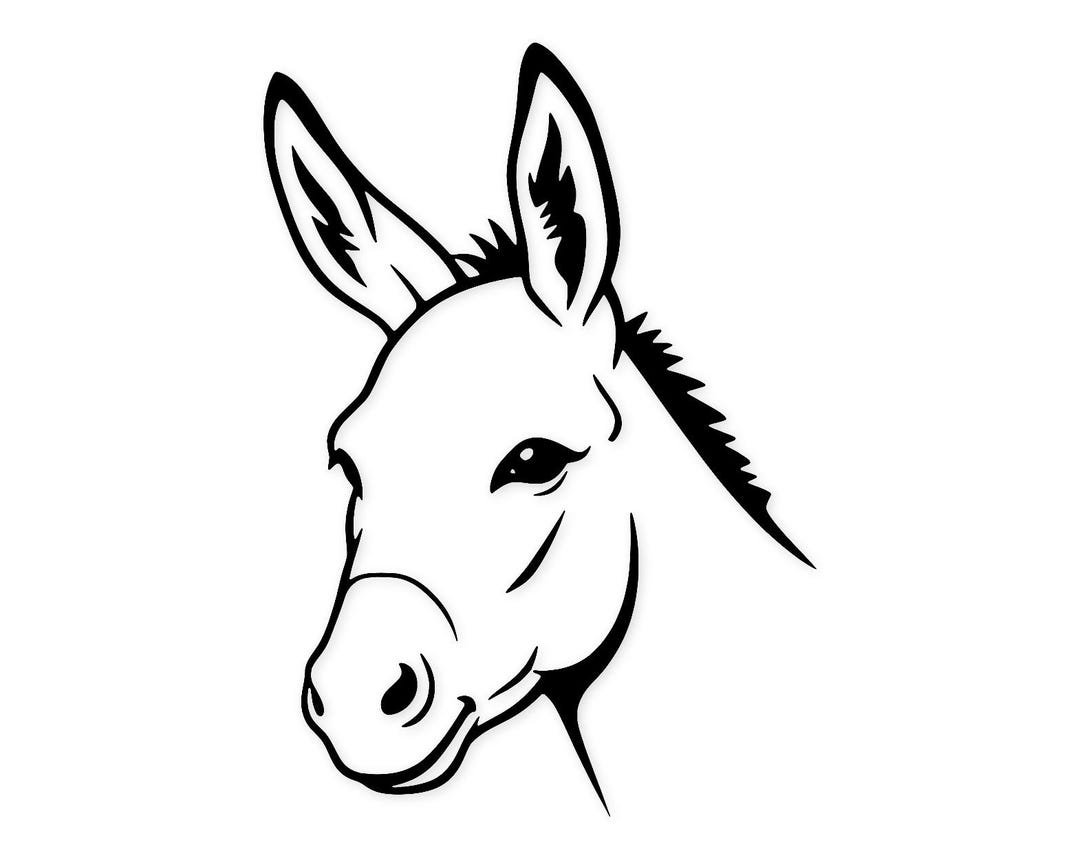 Donkey Face Svg Png: Cut Ready Digital Design for Cricut Silhouette - Etsy