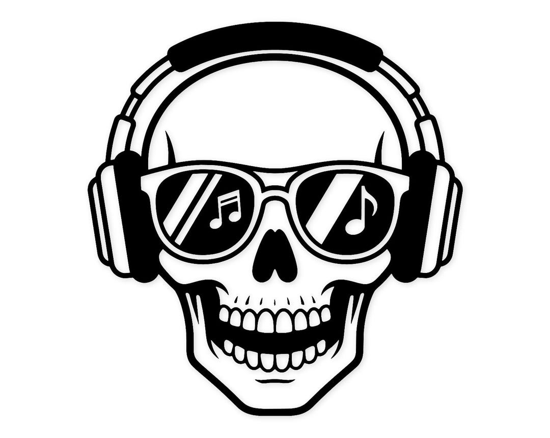 Rock and Roll Skull Svg Png: Bold Cut File for Music Lovers - Etsy