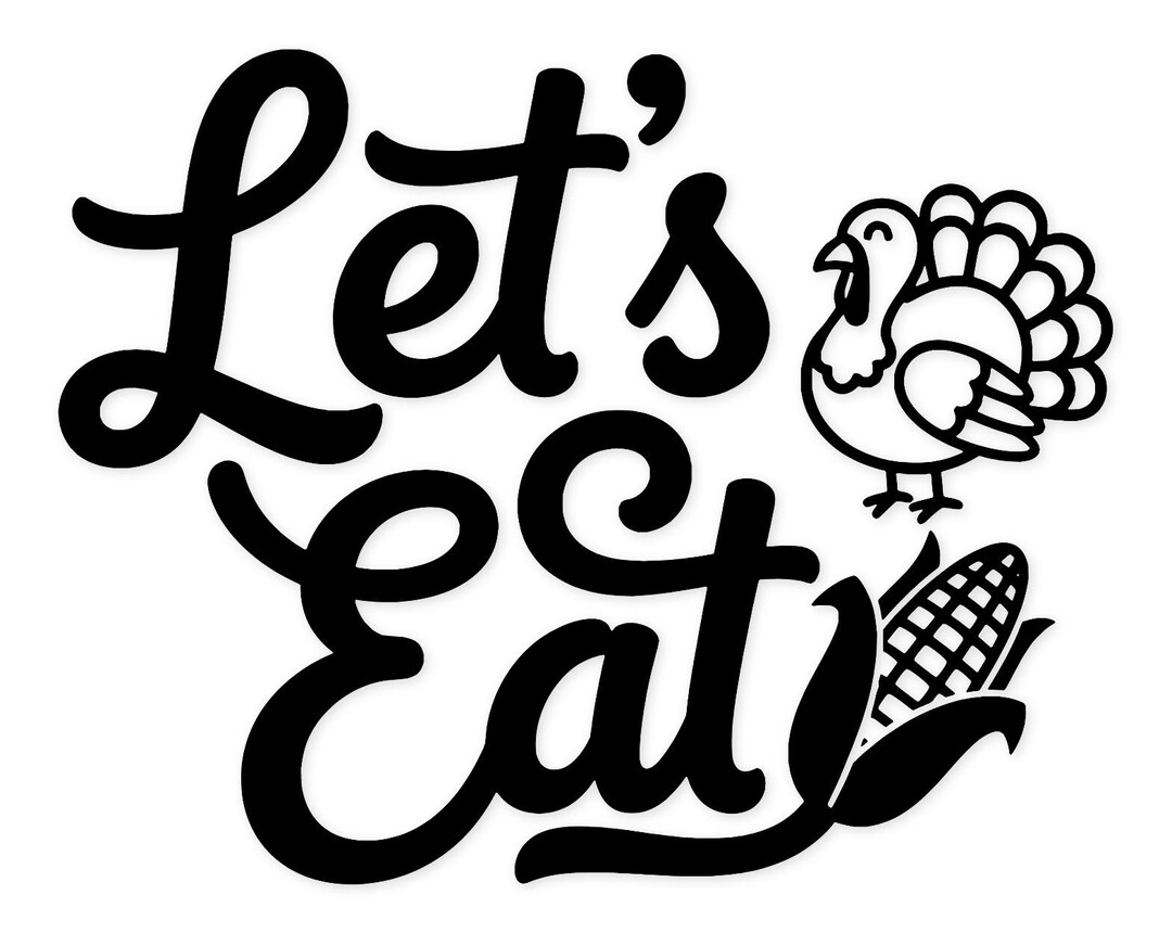 Thanksgiving Feast Typography Svg Png: Playful Script Cut File for ...