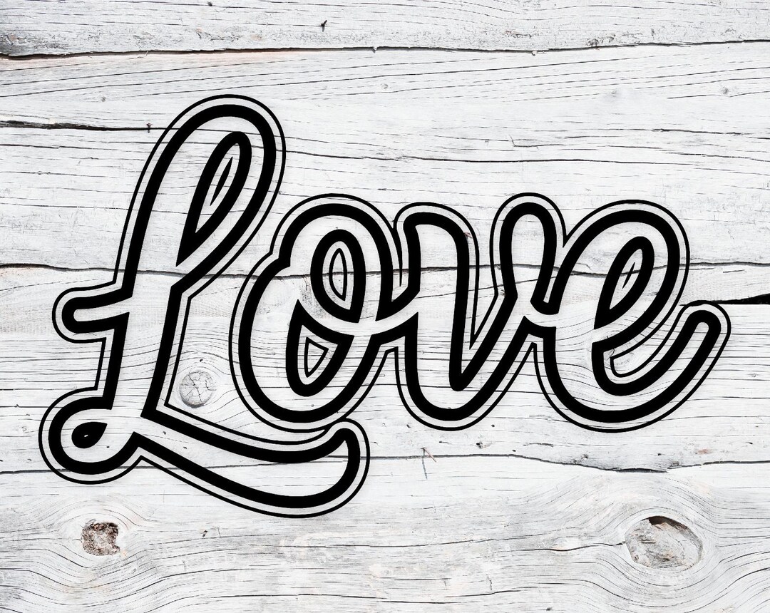Love Script Svg: Elegant Design for Wedding Decor - Etsy