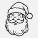 Jolly Santa Face Svg Png: Cut Ready Digital Design for Cricut ...