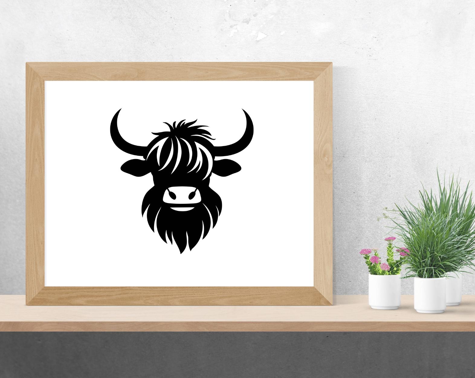 Highland Cow Svg, Highland Cow Silhouette Svg Highland Cow Outline Svg ...