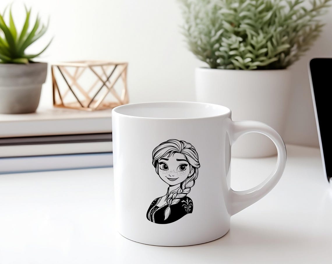 Anna Svg | Frozen Anna Svg | Princess Anna Outline Clipart for Cricut ...