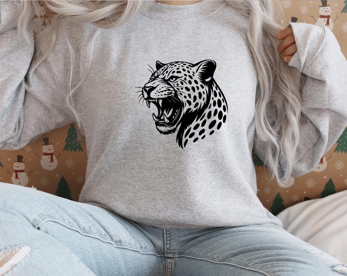 Leopard Svg | Leopard Head SVG PNG | Roaring Wild Cat Silhouette Cut ...