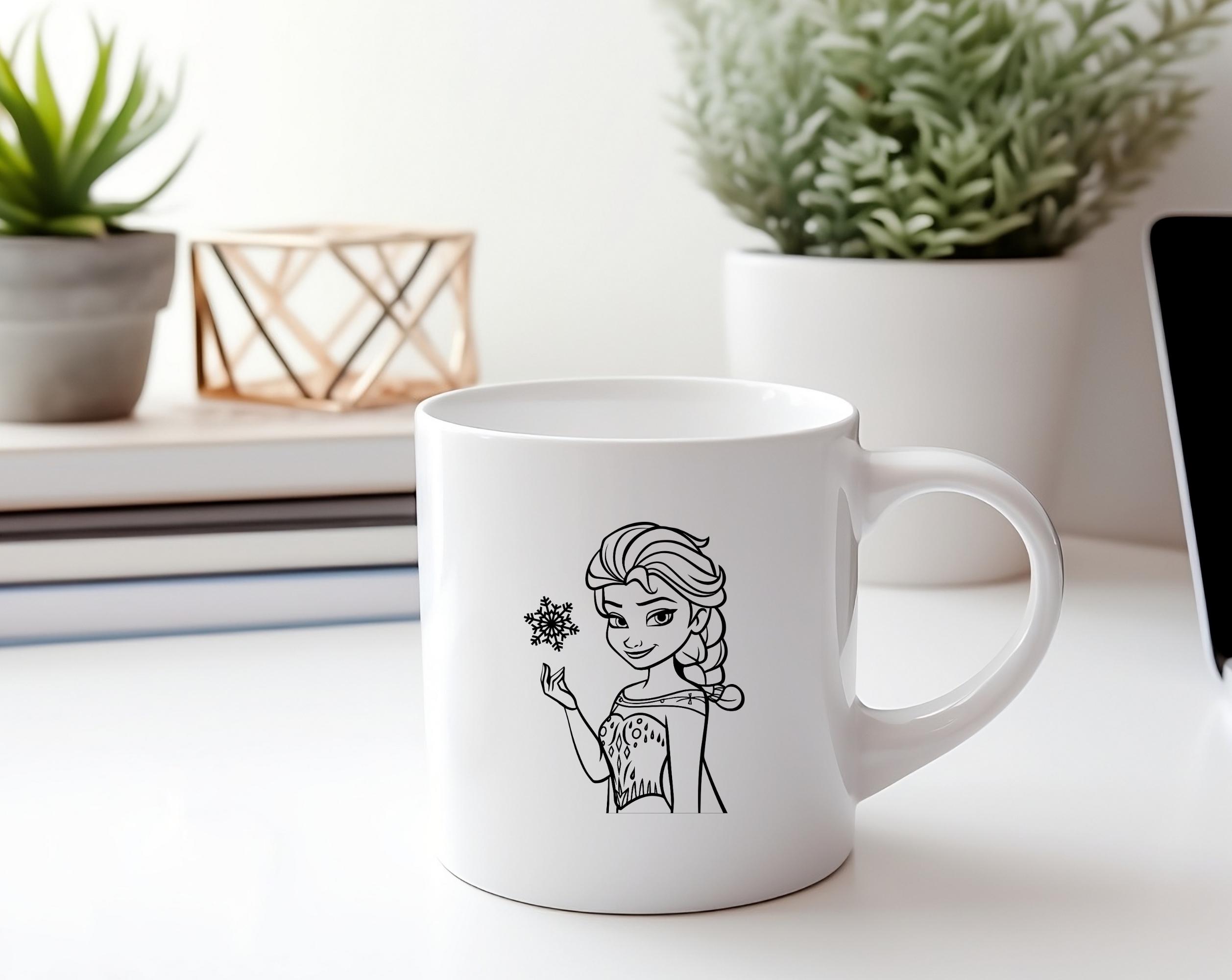 Elsa Outline Svg, Layered Elsa Outline Svg, Princess Svg, Elsa Svg ...