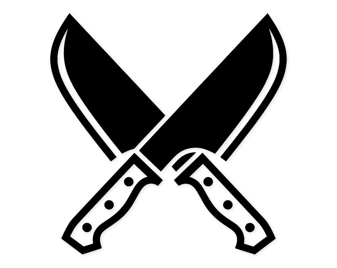 Knives Crossed Svg Png: Bold Design for Emblems - Etsy