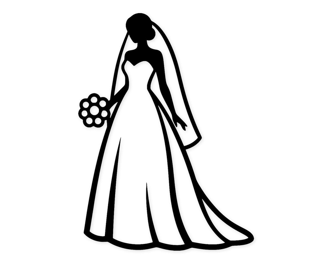 Bride Silhouette Svg Png: Elegant Design for Wedding Apps - Etsy